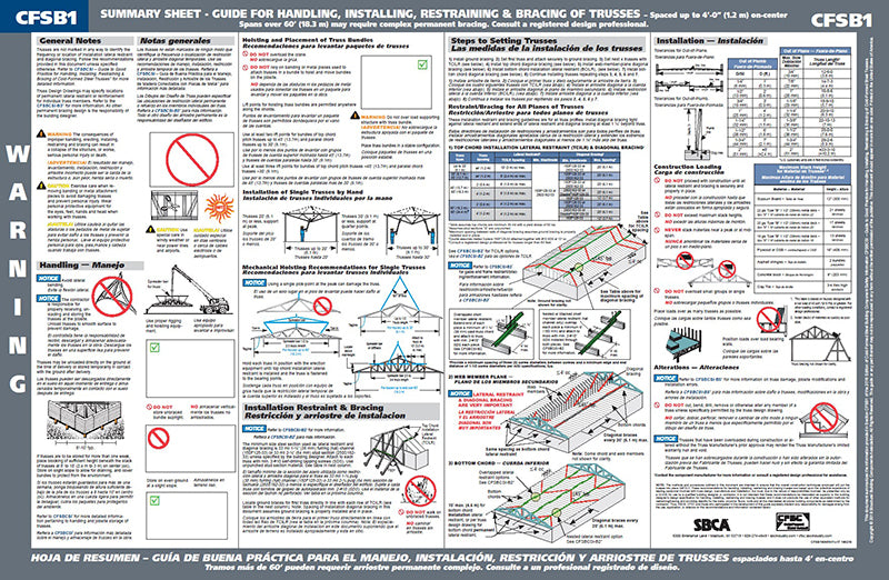 CFSB1 Summary Sheet Folded 11" x 17" - Guide for Handling, Installing ...